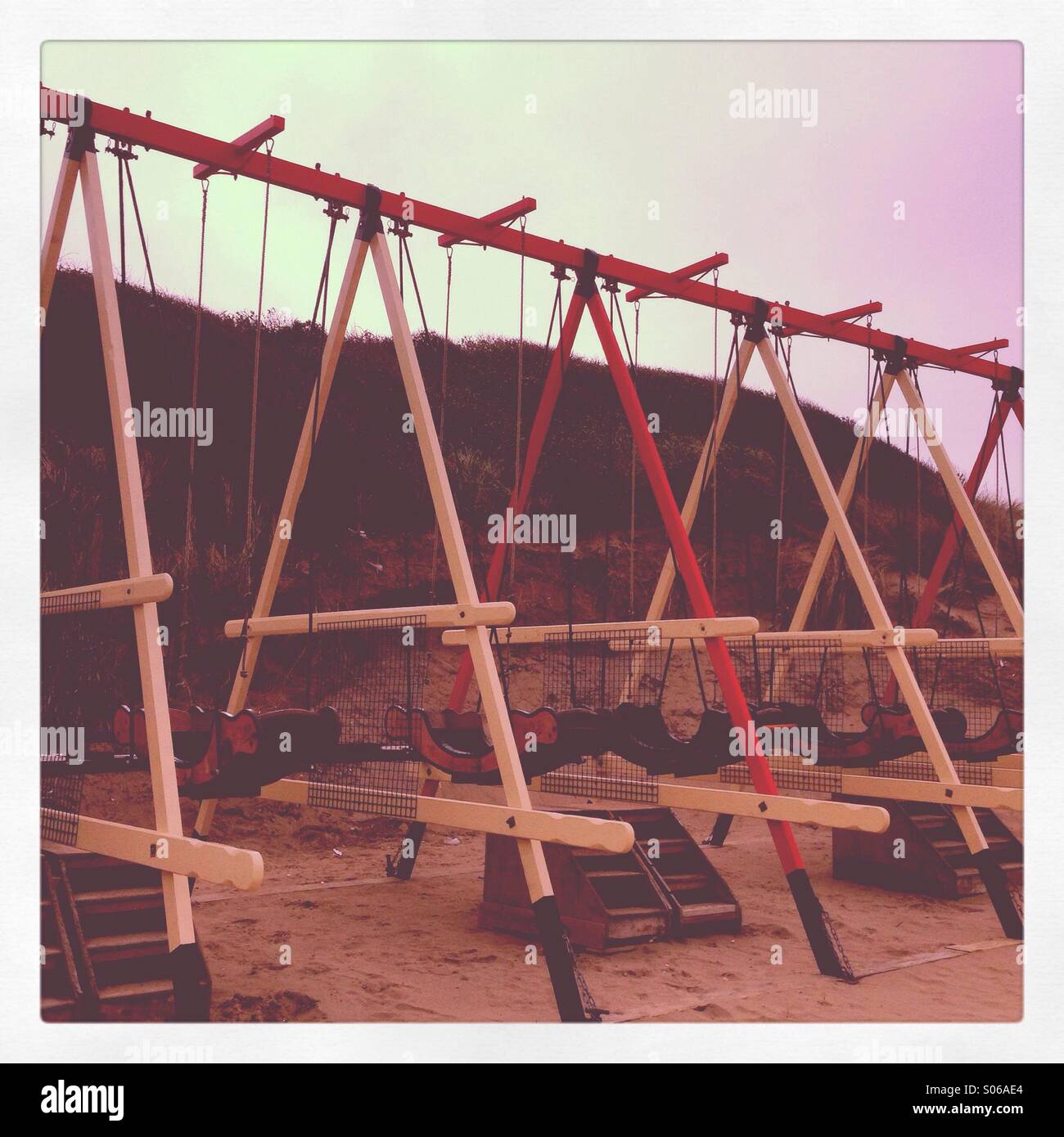 Seaside swings hi-res stock photography and images - Alamy