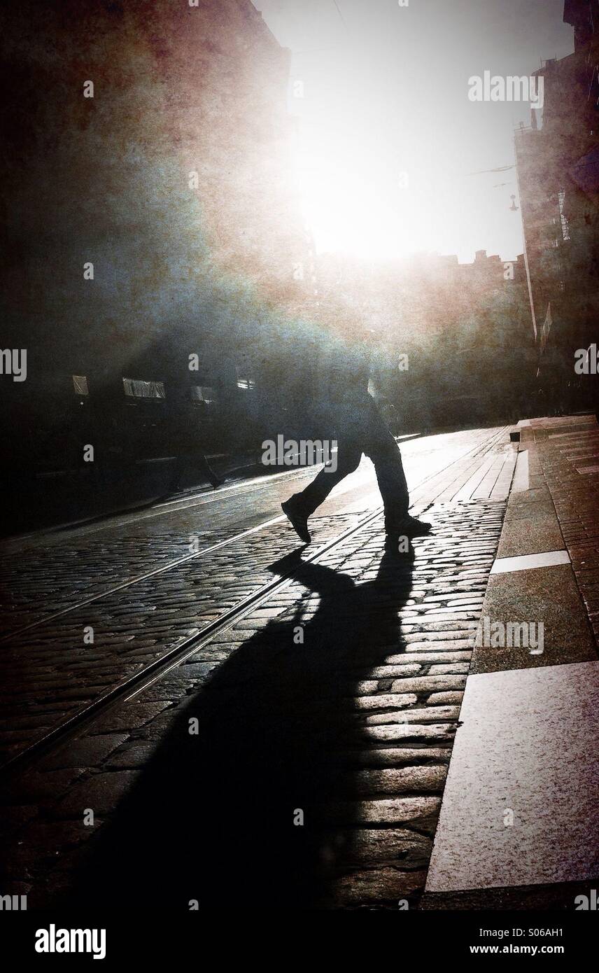 Man crossing light hi-res stock photography and images - Alamy