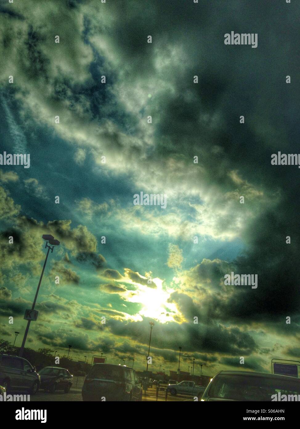Glorious scene in a parking lot Stock Photo - Alamy