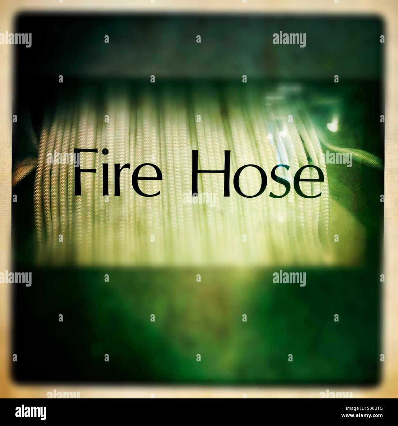 Fire hose sign hi-res stock photography and images - Alamy