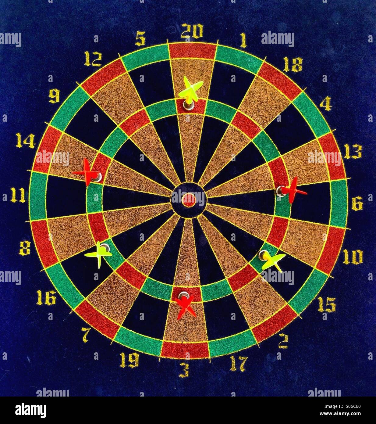 Colorful dart board Stock Photo - Alamy