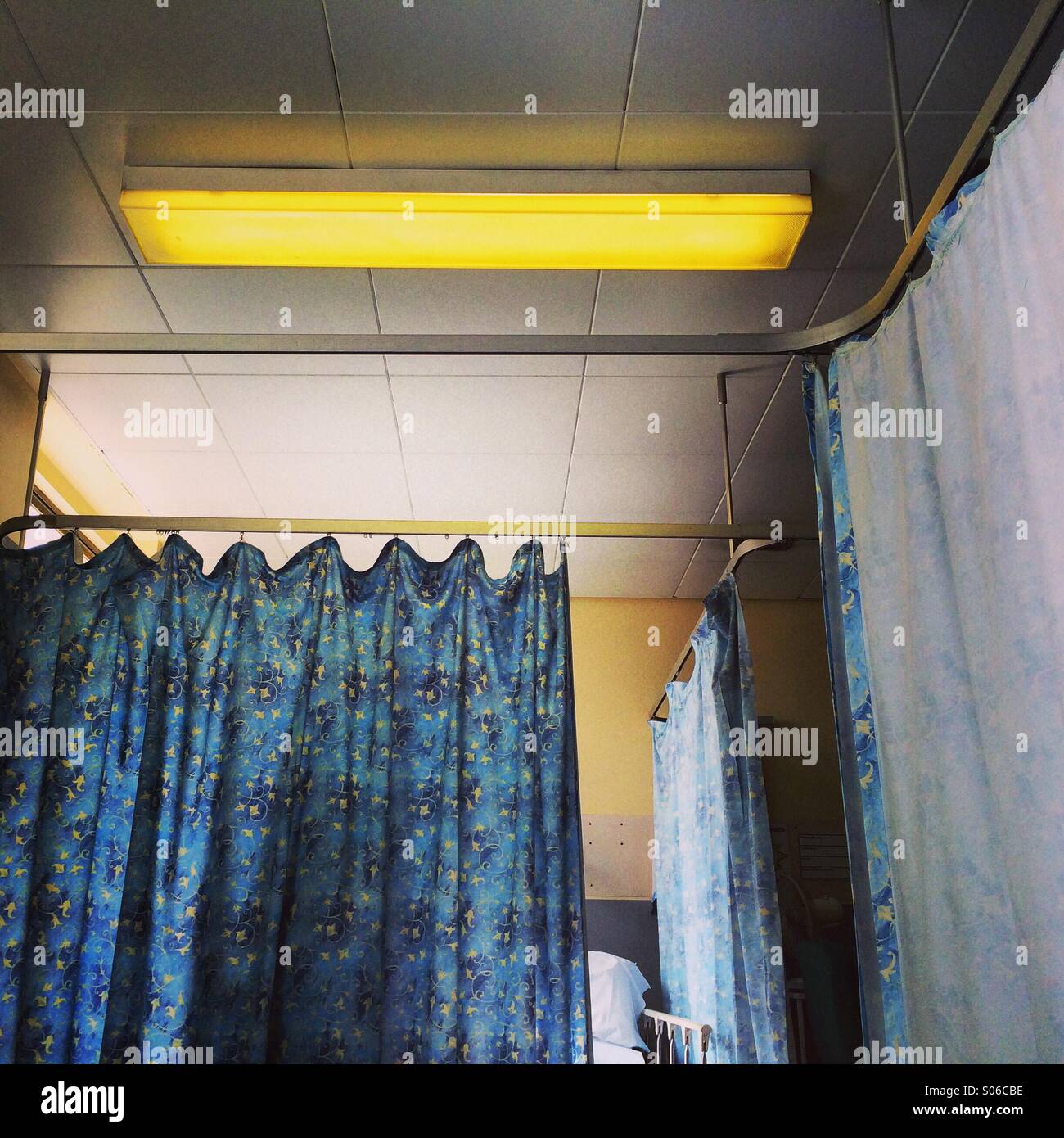 NHS hospital cubicle waiting room Stock Photo - Alamy