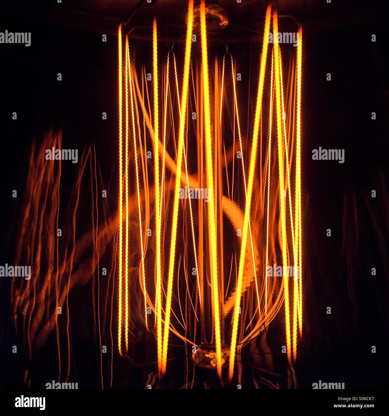 Close up of Edison light bulb makes cool abstract design Stock Photo ...