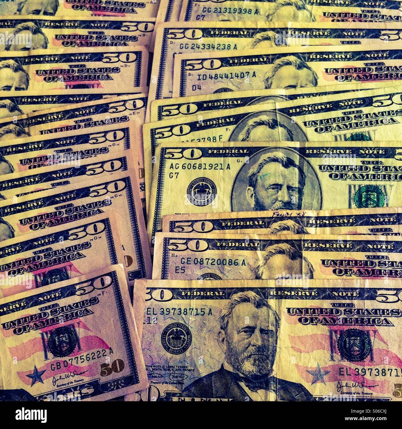 Close up of $50 bills Stock Photo - Alamy