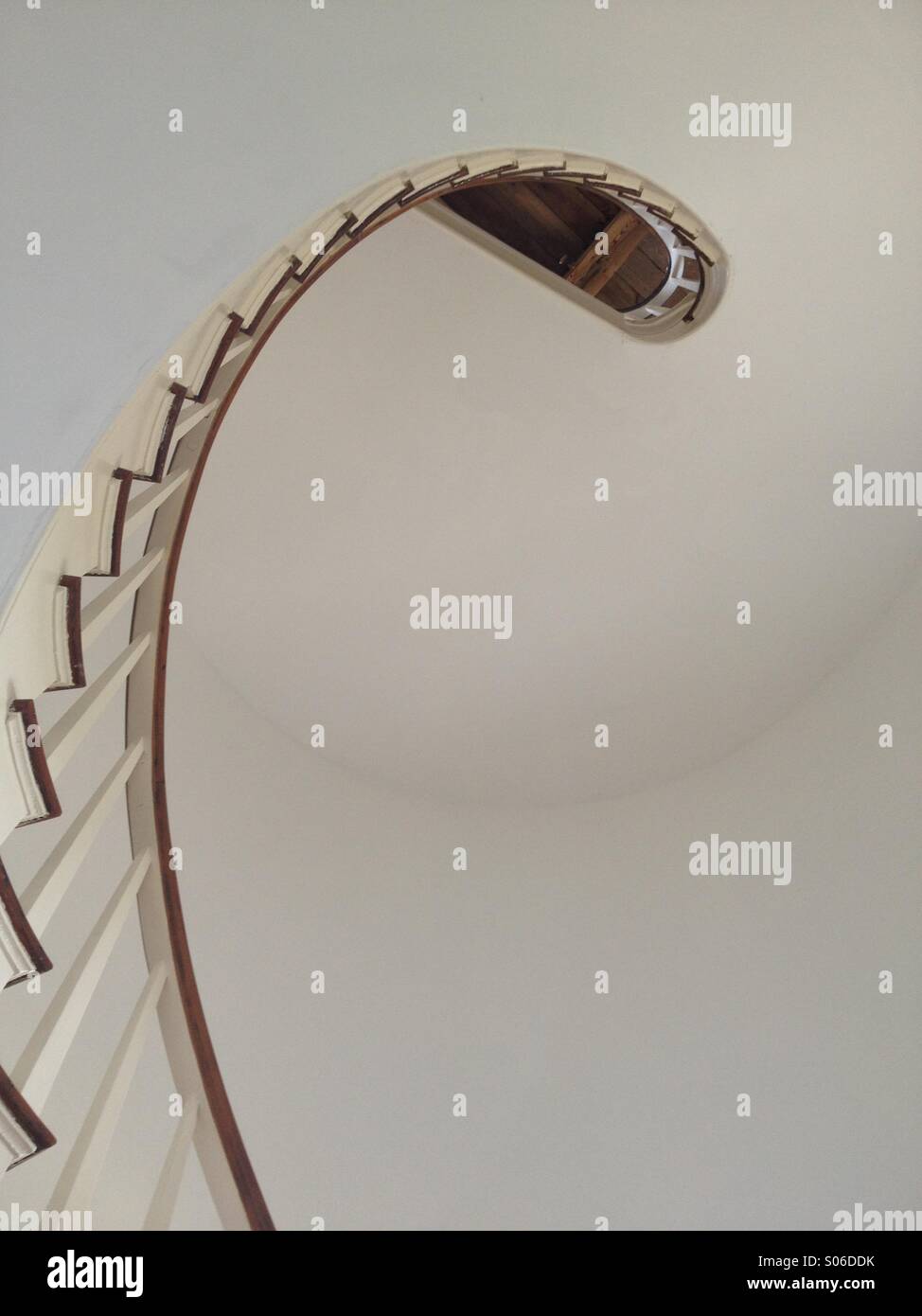 Interior lighthouse spiral staircase Stock Photo - Alamy