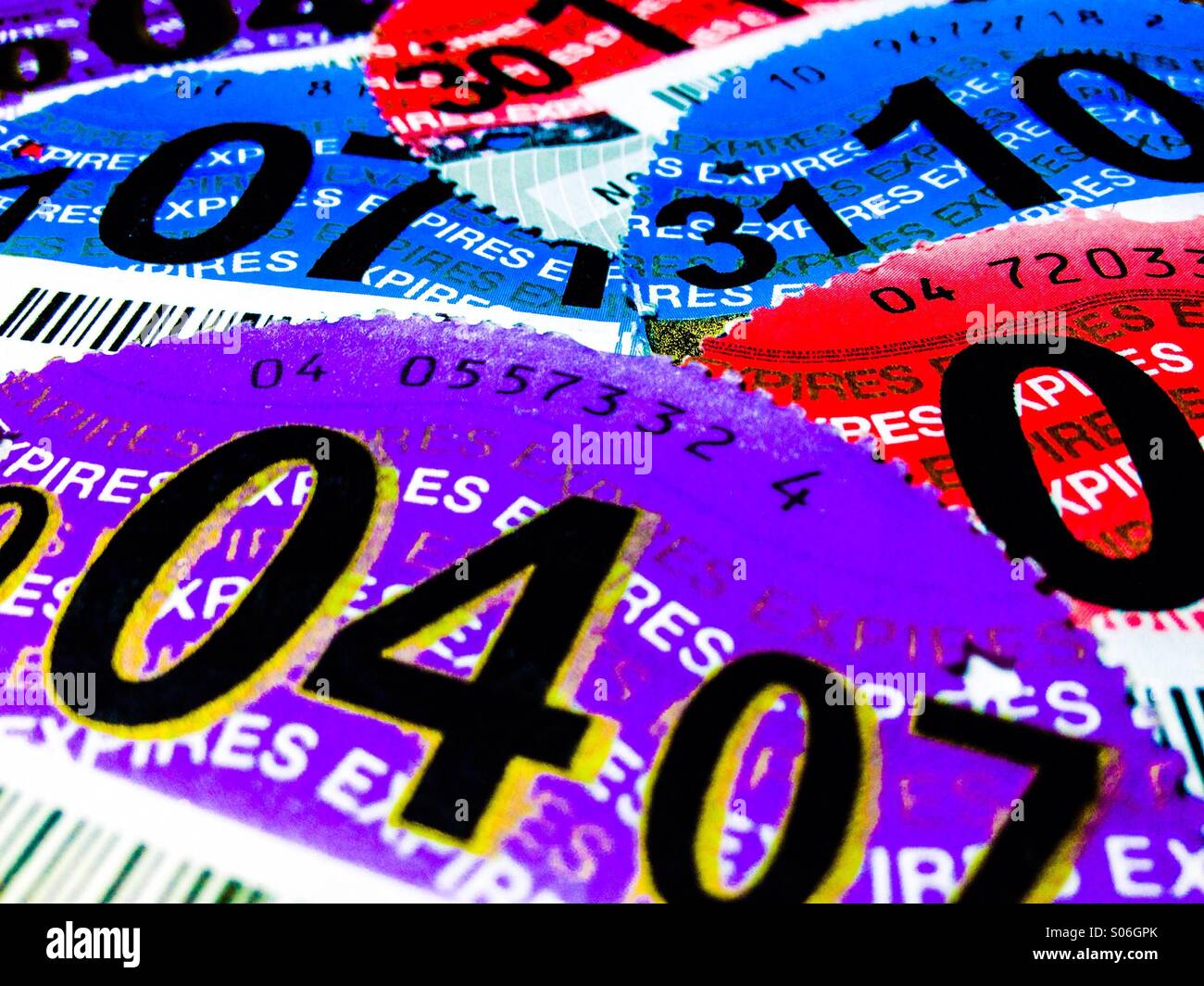 Car Tax disc, Great Britain Stock Photo - Alamy