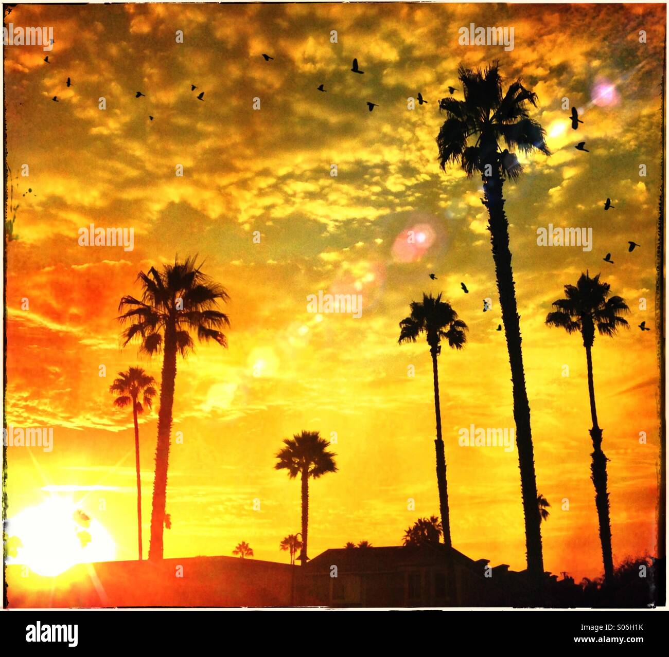 Day's End Beautiful California Sunset Stock Photo - Alamy