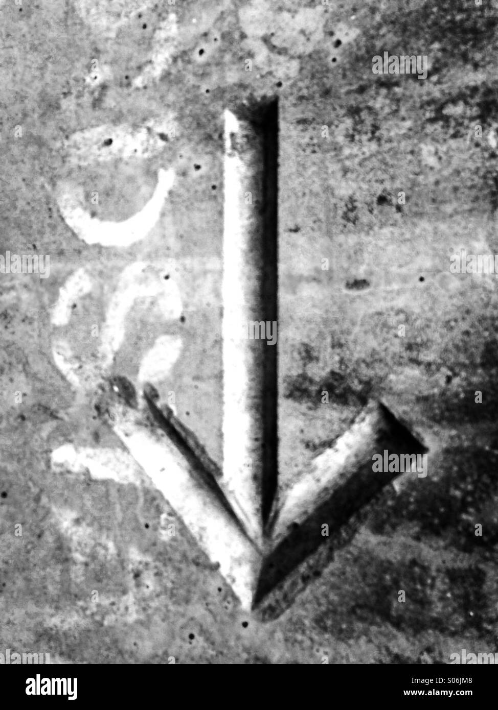 Stone arrow point Black and White Stock Photos & Images - Alamy