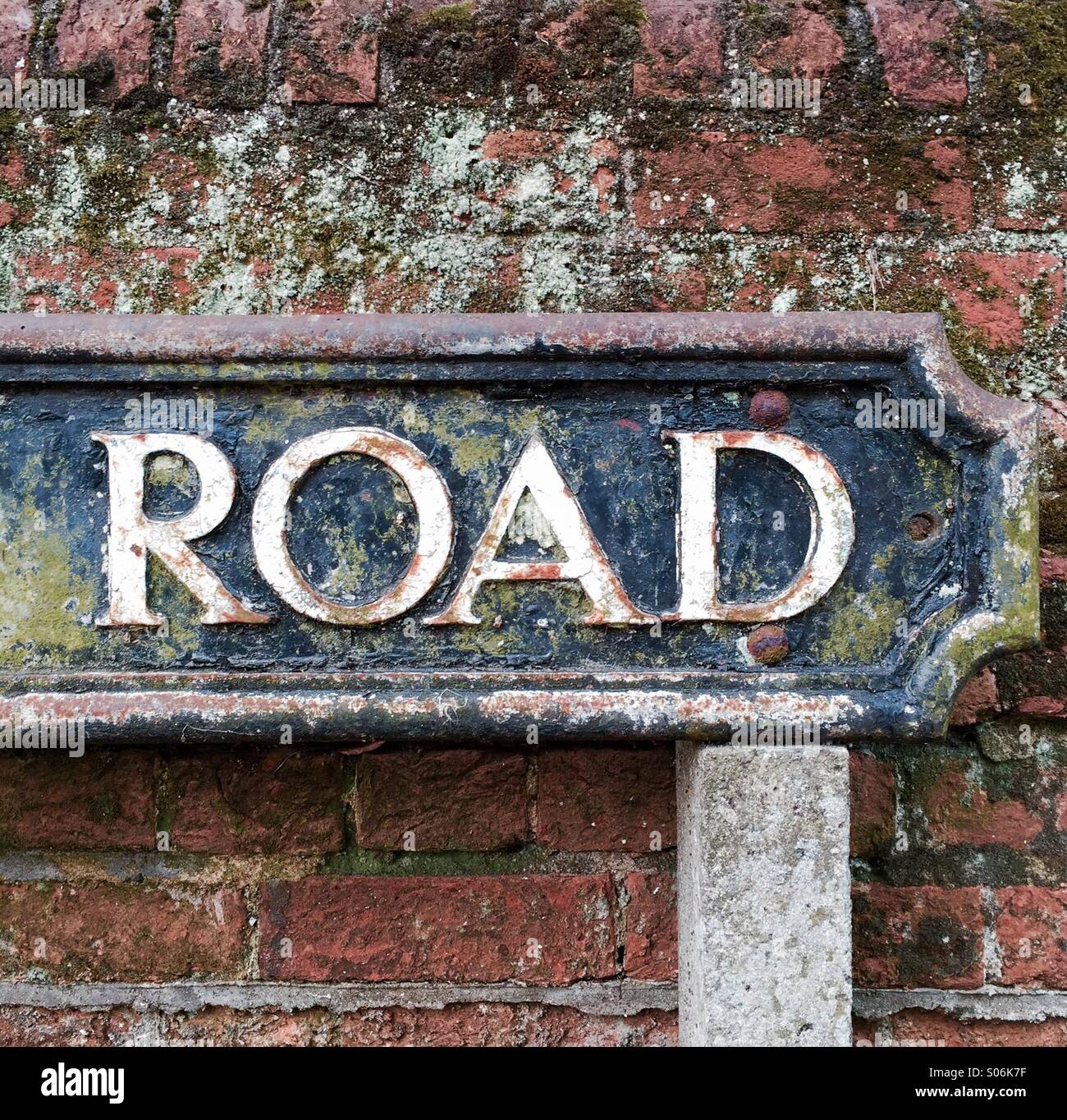 Old Road Sign Stock Photo - Alamy