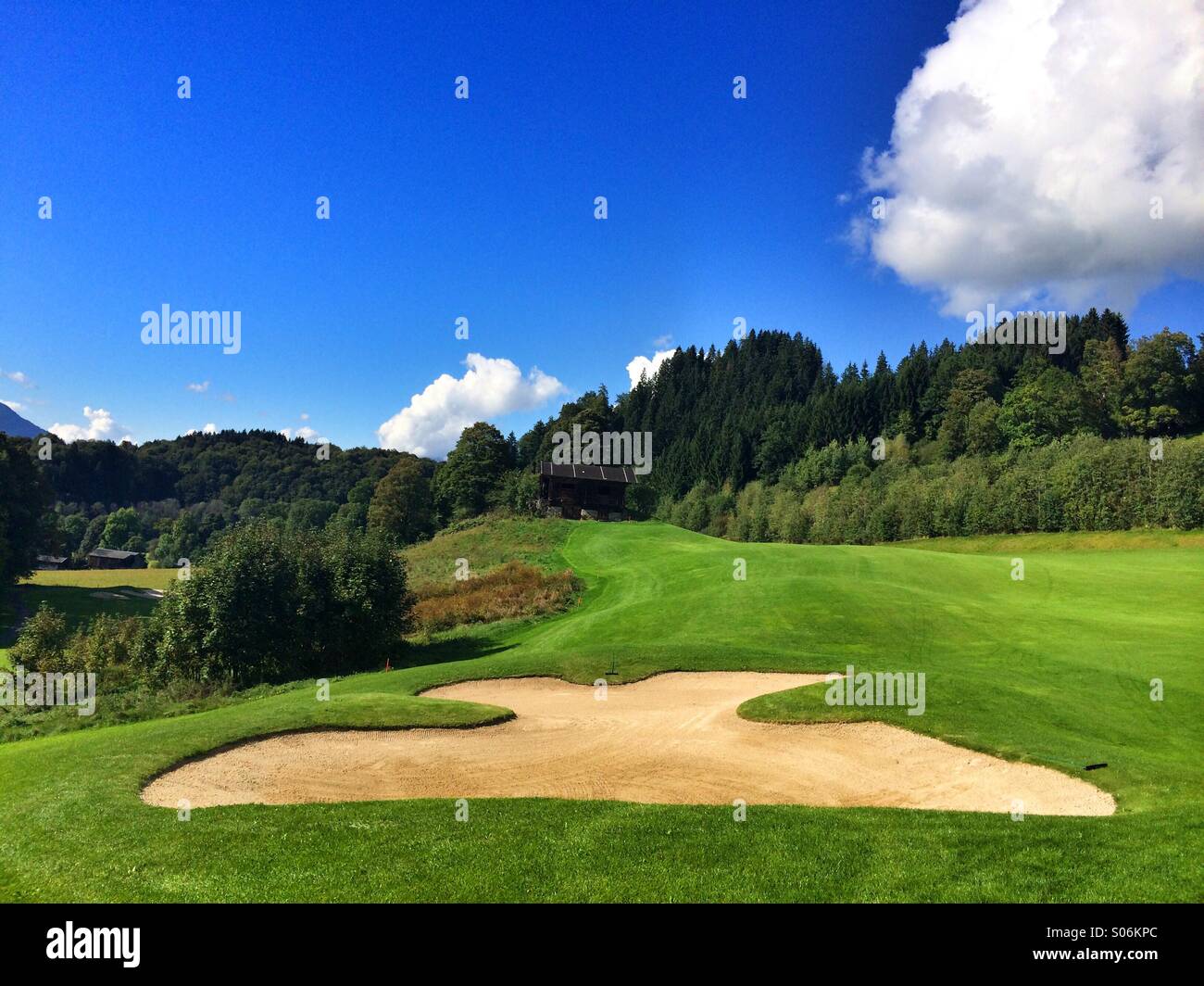 On a empty golf course Stock Photo - Alamy
