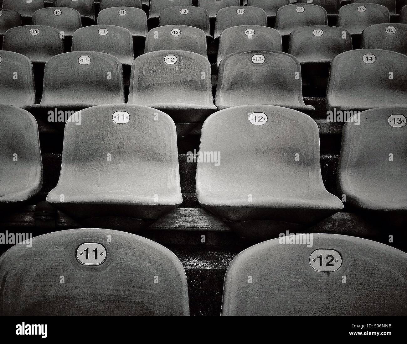 Rows of empty seats of a sport stadium Stock Photo - Alamy