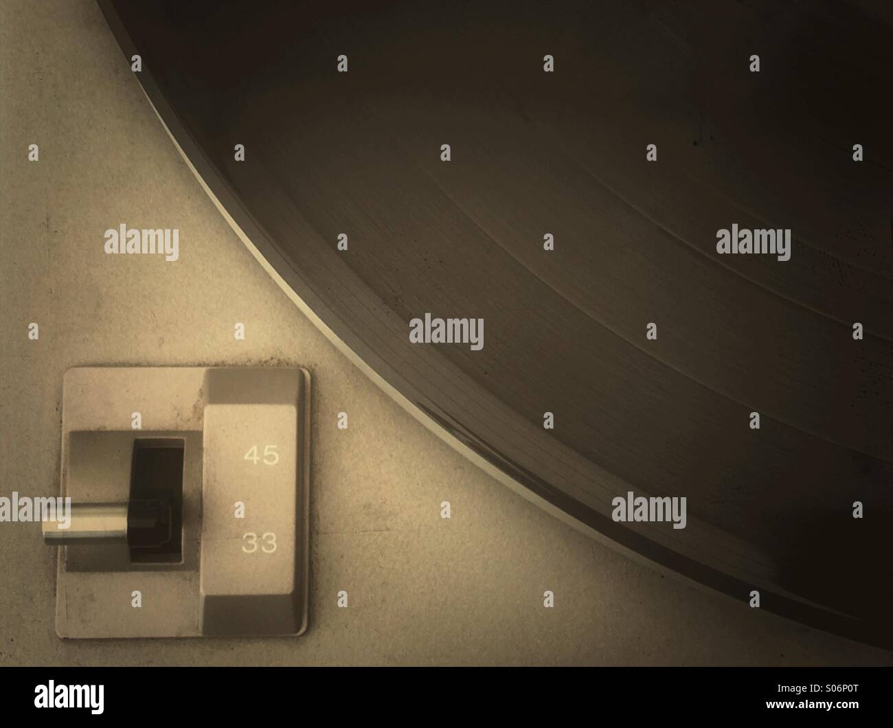LP record and speed sector switch of a turntable Stock Photo - Alamy