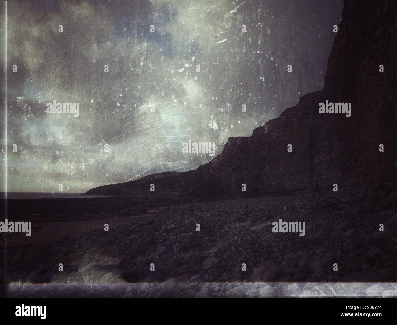 Dark, foreboding cliff tops Stock Photo - Alamy