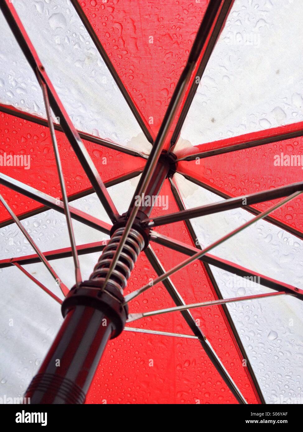 Underside of an umbrella with graphic effect Stock Photo - Alamy