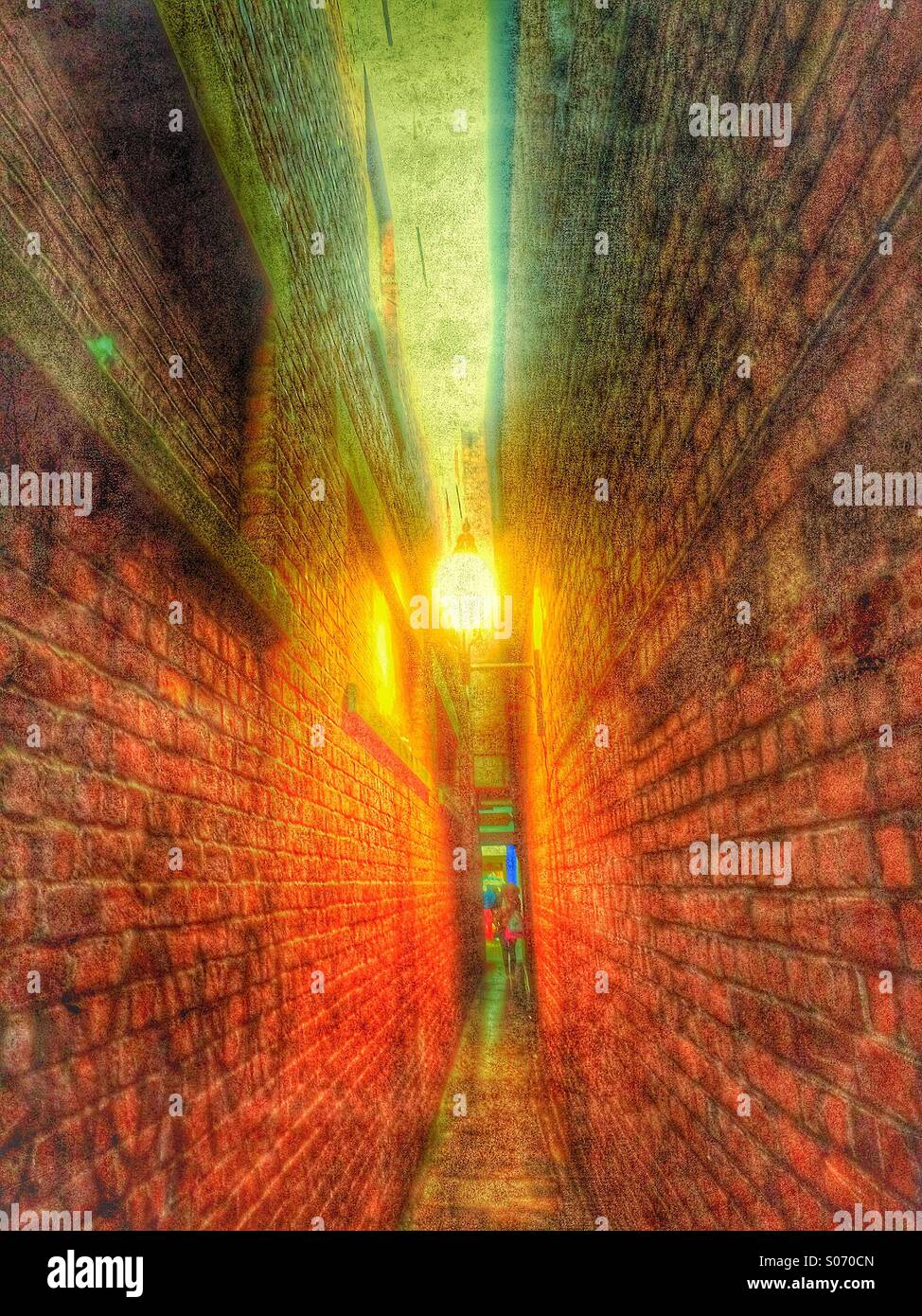 Narrow alley York North Yorkshire England UK Stock Photo - Alamy