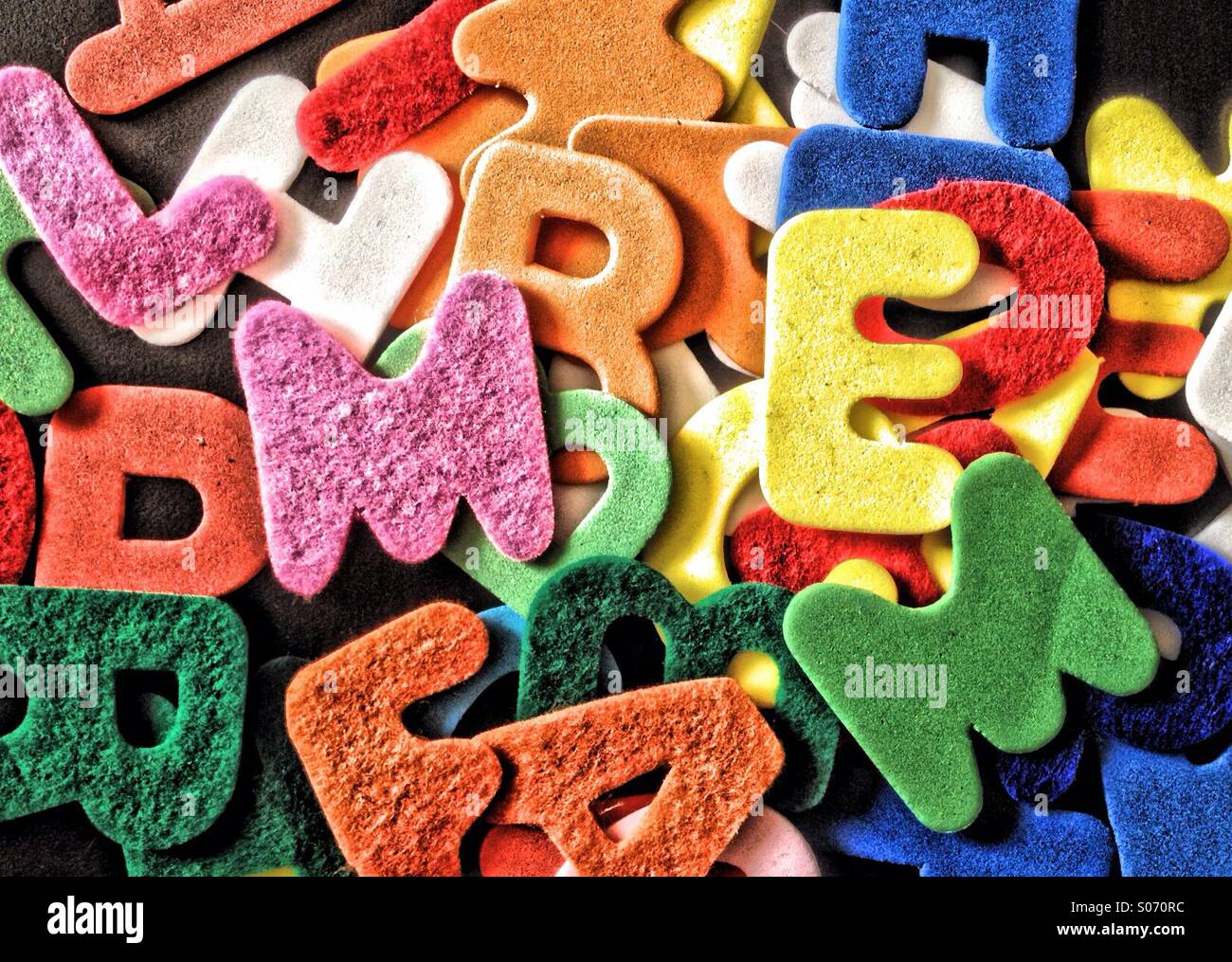 Letters with the word me on top Stock Photo - Alamy