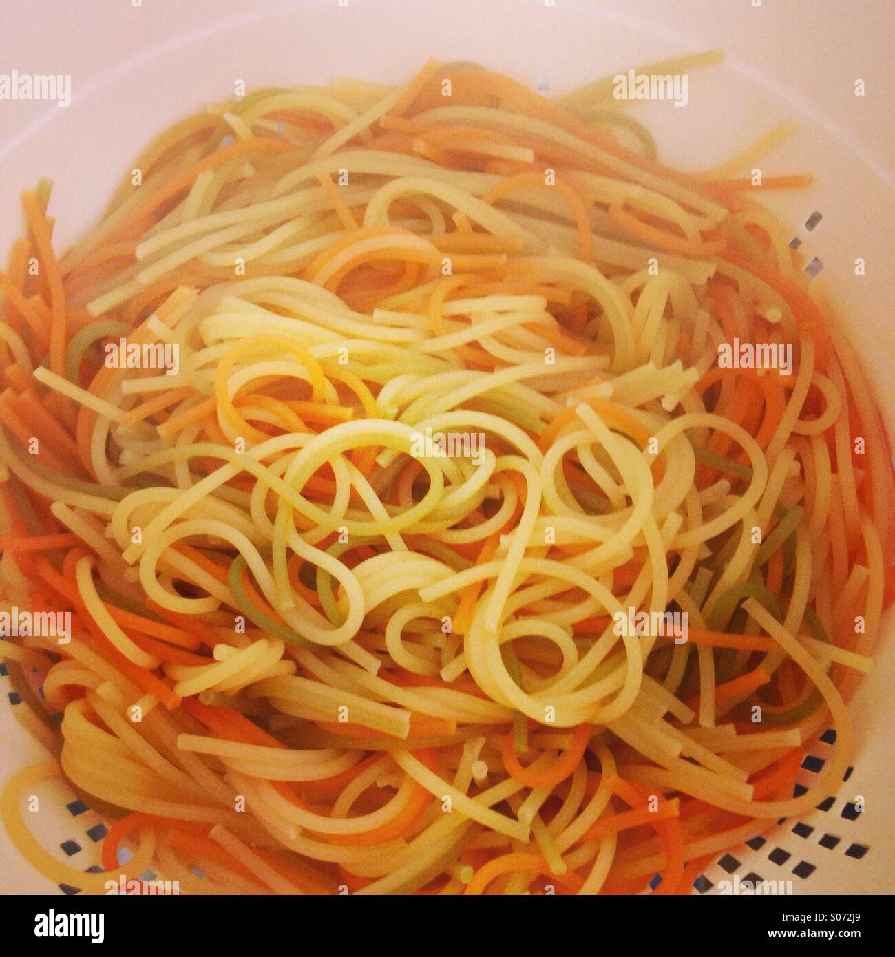 Boiled colorful spaghetti pasta Stock Photo - Alamy