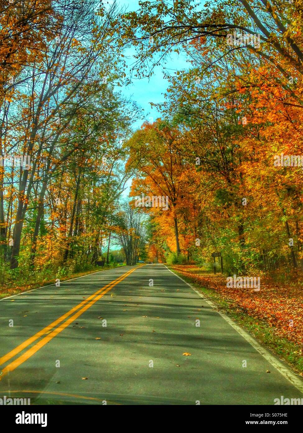 A fall drive Stock Photo - Alamy