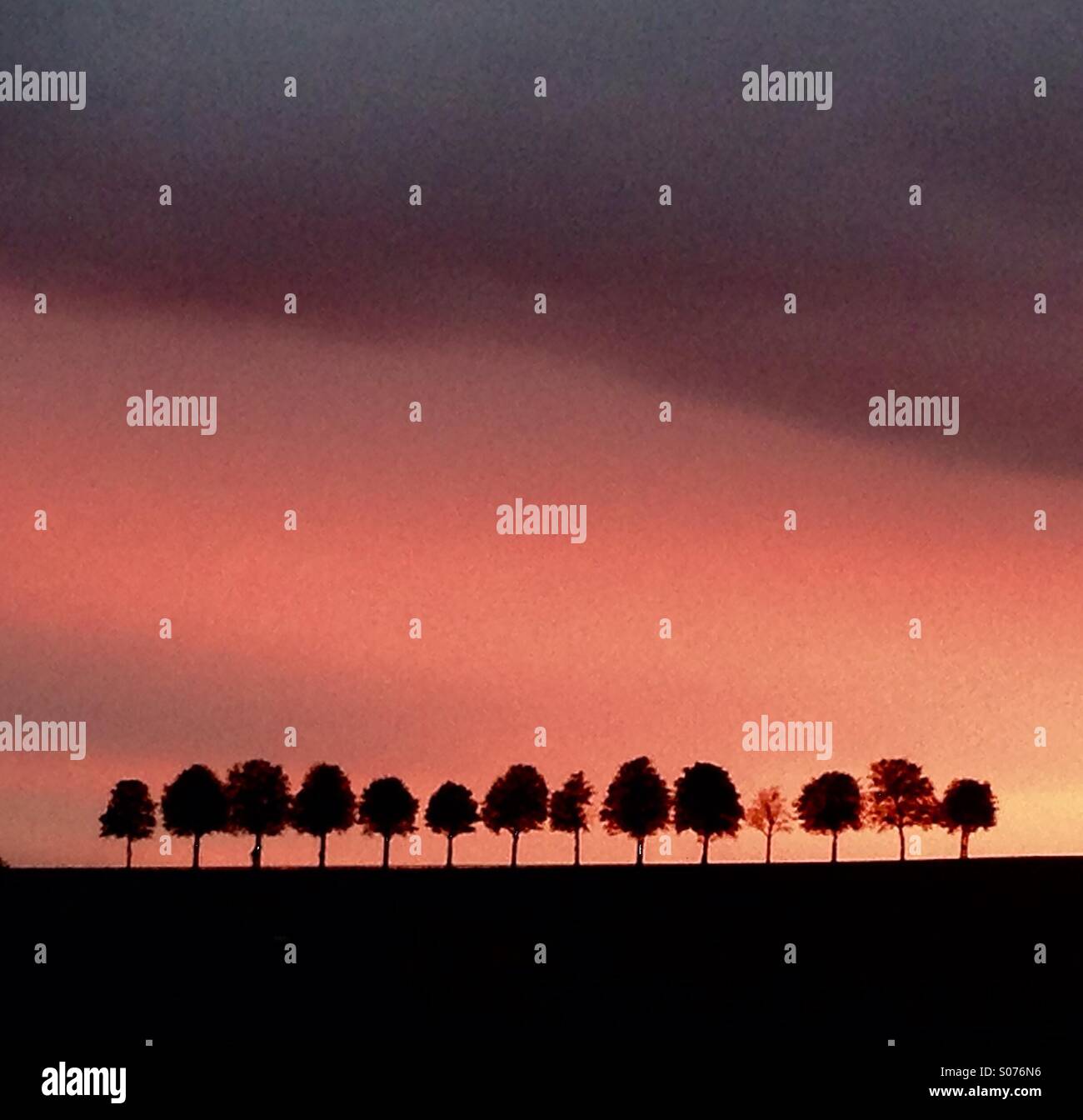 Sunset in Burgundy Stock Photo - Alamy