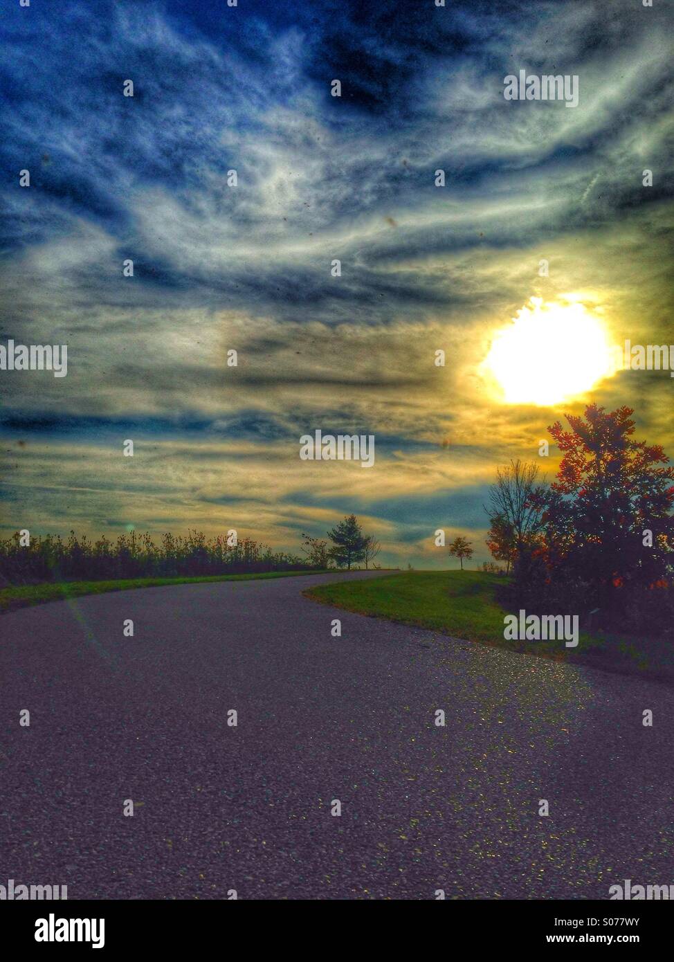 A pathway towards the sun Stock Photo - Alamy