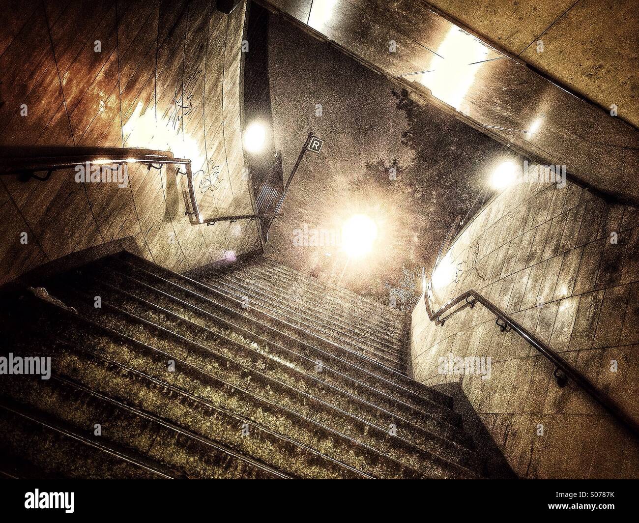 Subway stairs hi-res stock photography and images - Alamy