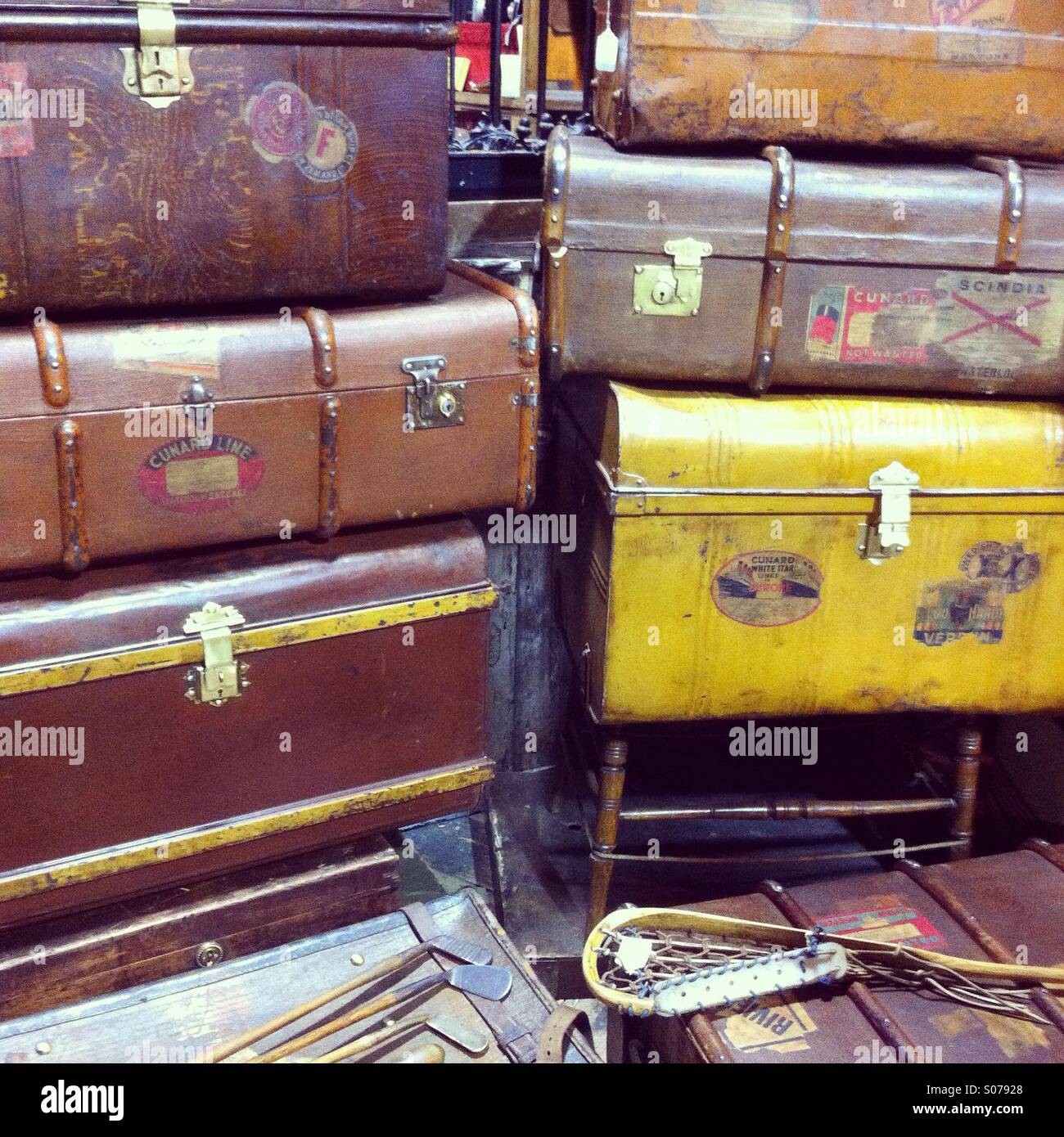 Pile of old cases hi-res stock photography and images - Alamy
