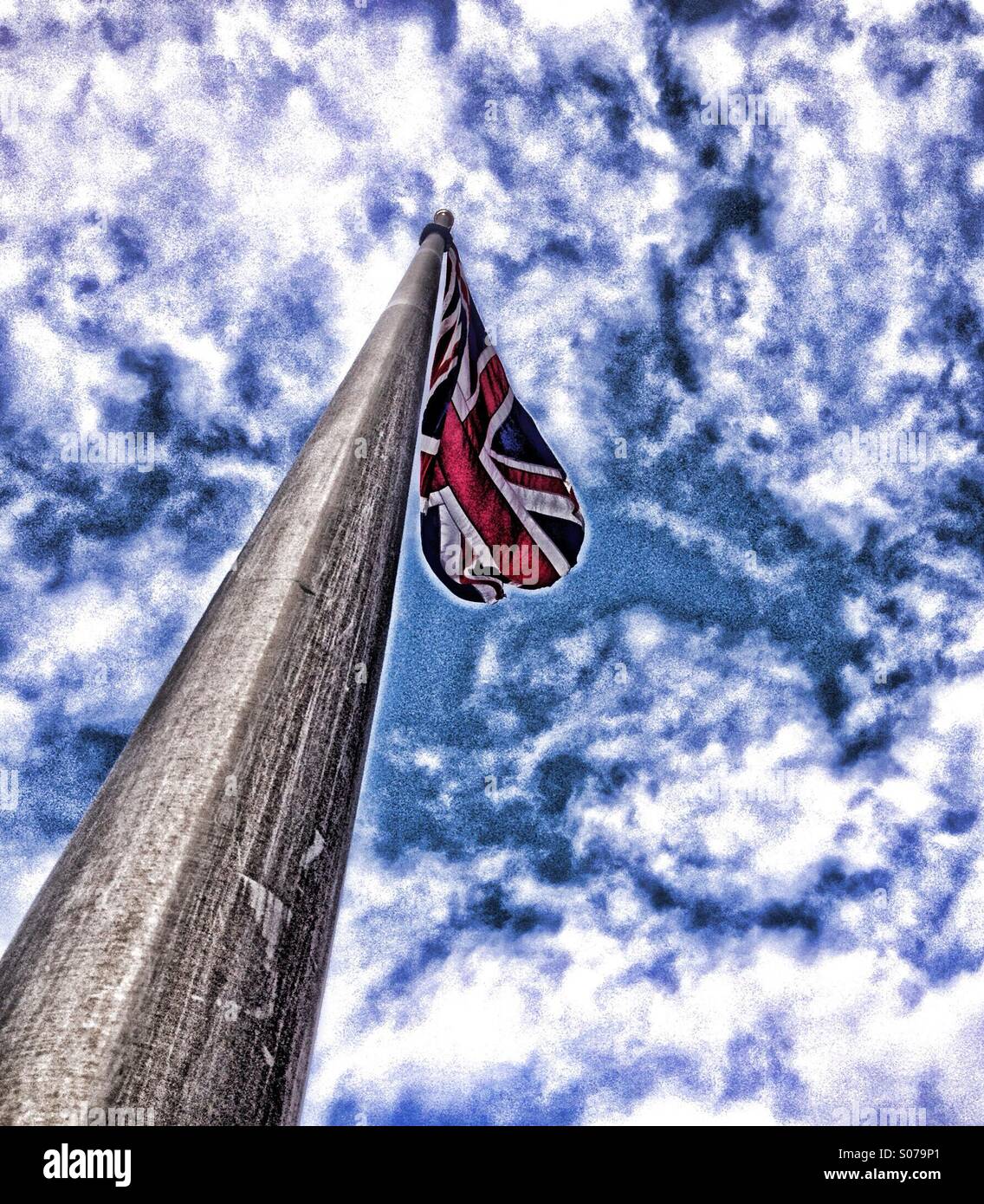 Flag pole flying Union Jack Stock Photo - Alamy