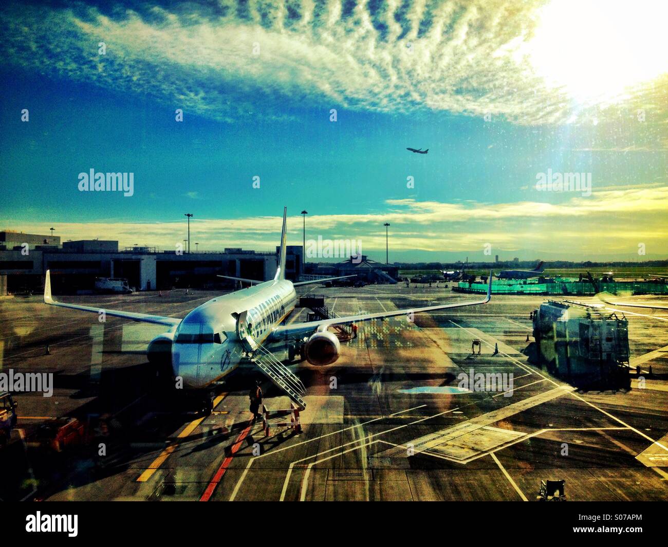 Airport Colour Scene Stock Photo - Alamy