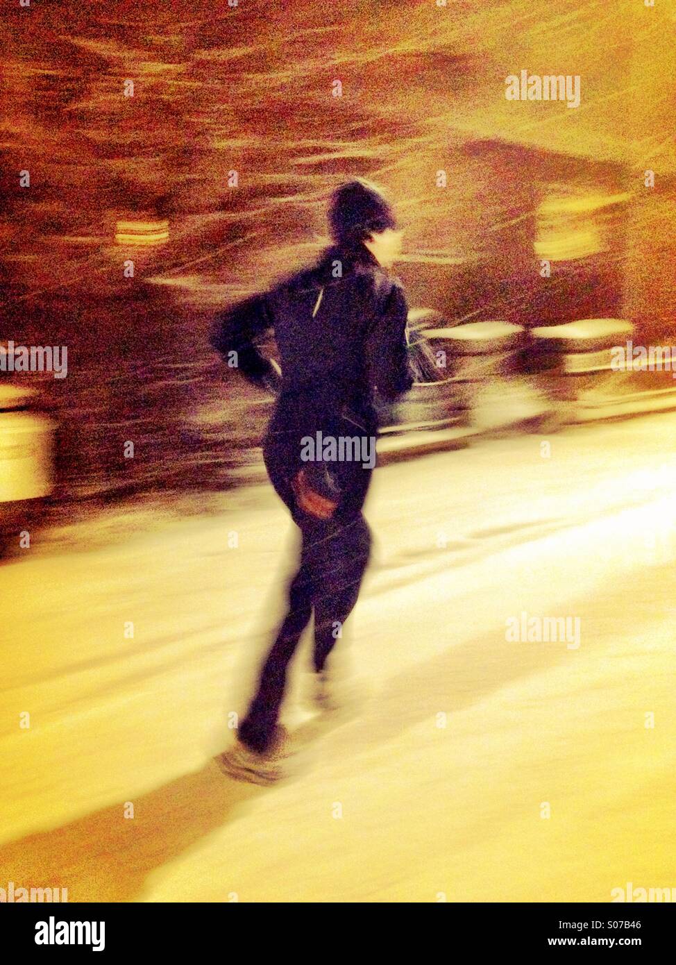 Woman wind storm hi-res stock photography and images - Alamy