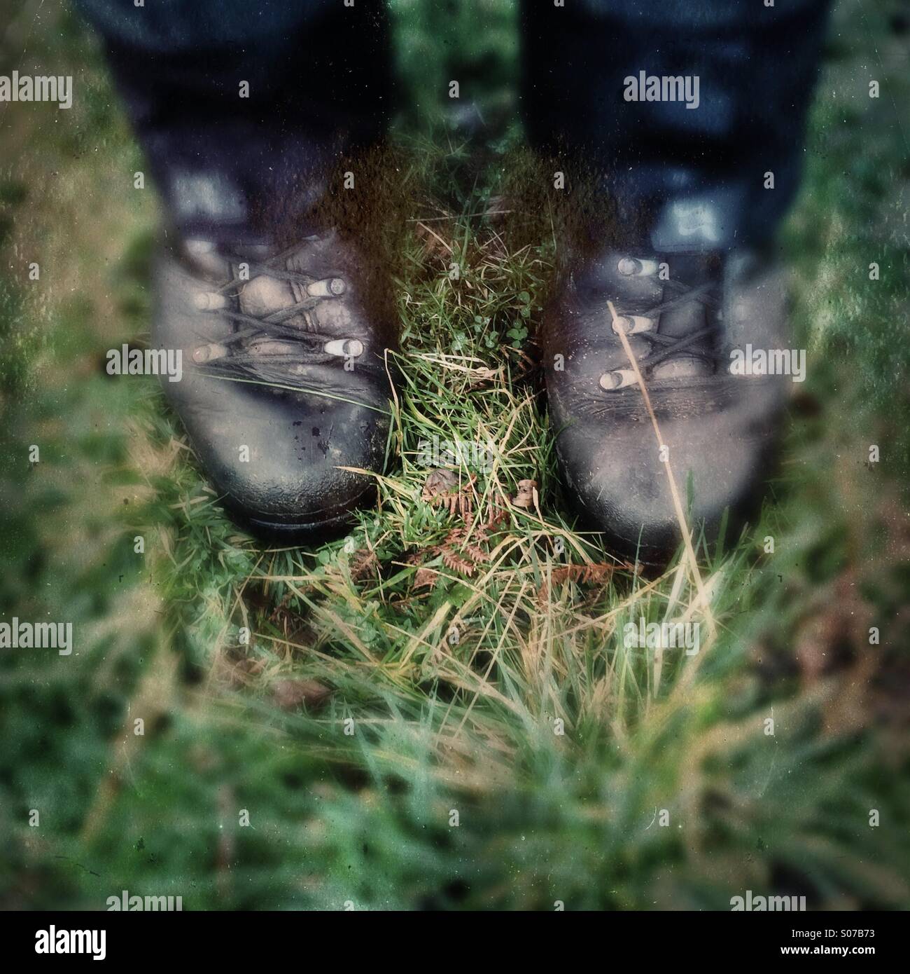 Wet damp hiking walking boots hi-res stock photography and images - Alamy