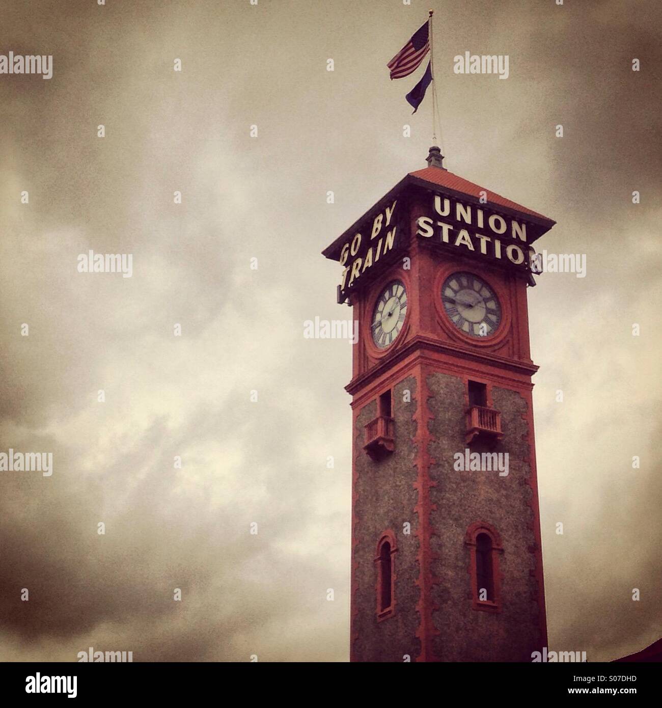 Clock tower train station hi-res stock photography and images - Alamy