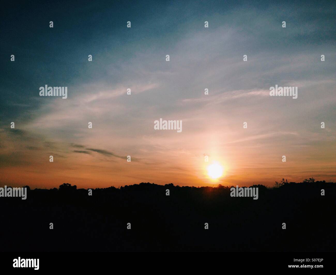 sunset in PA Stock Photo - Alamy