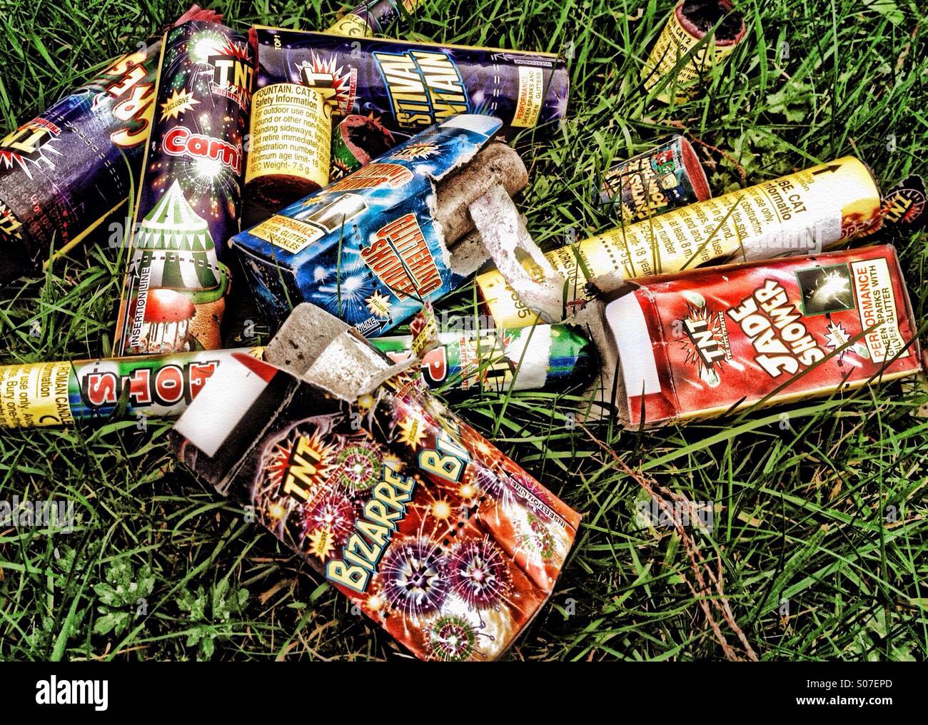 Used firework hi-res stock photography and images - Alamy