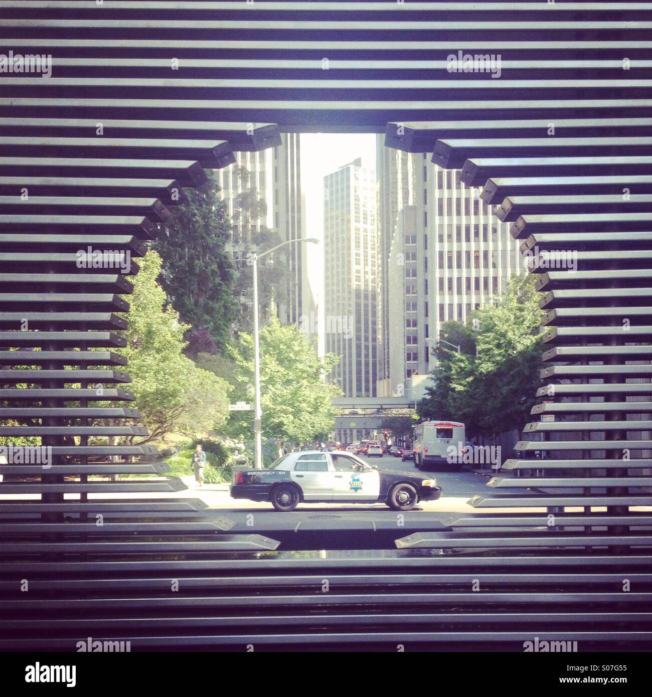 Abstract police car Stock Photo - Alamy