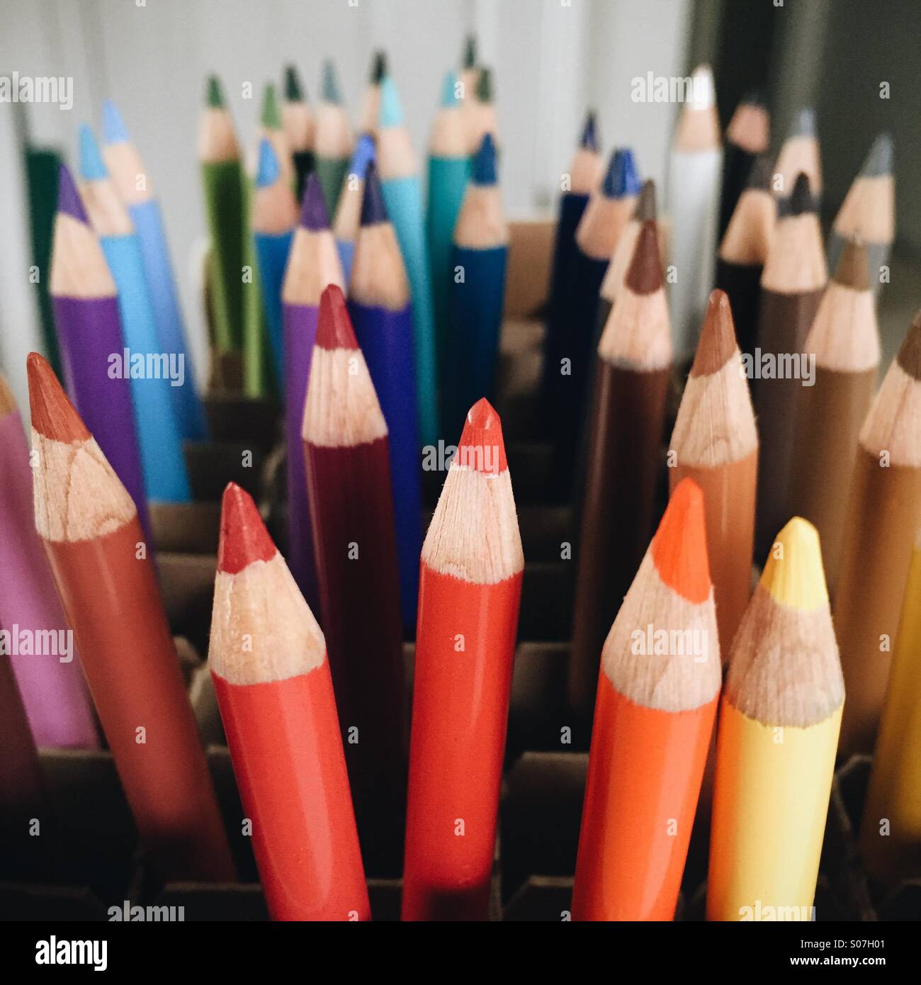 Colored Pencils, close-up Stock Photo - Alamy
