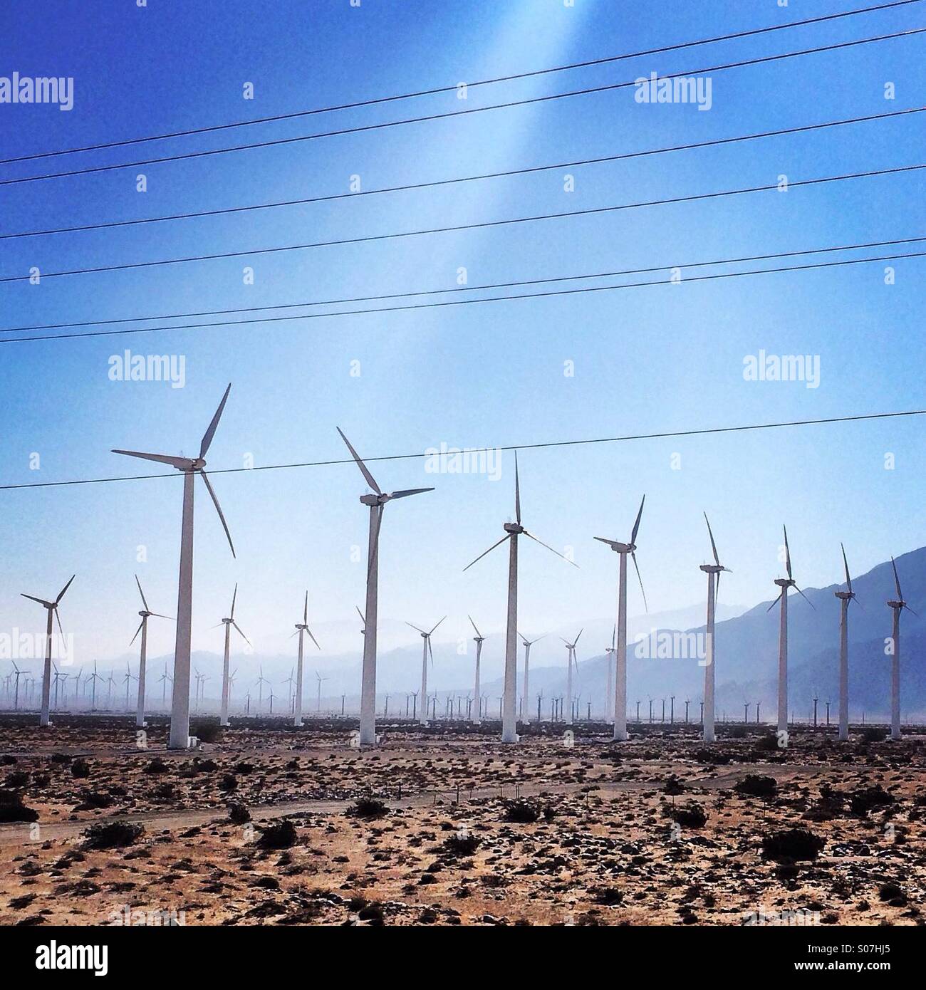 Desert wind farm CA Stock Photo - Alamy