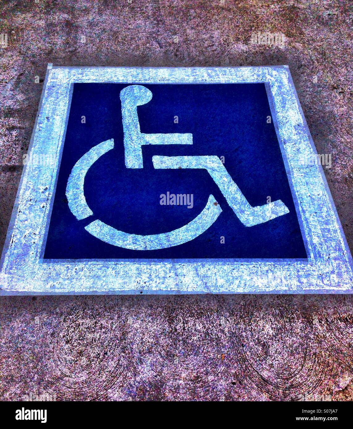 Handicap parking sign Stock Photo - Alamy