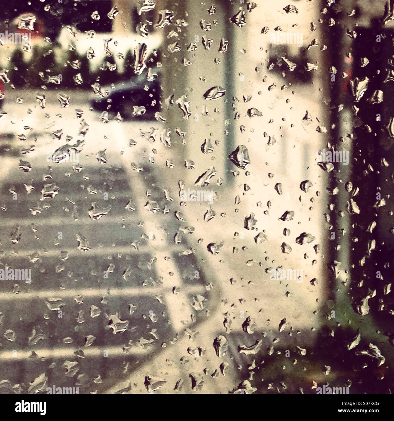 Rain drops at window Stock Photo - Alamy