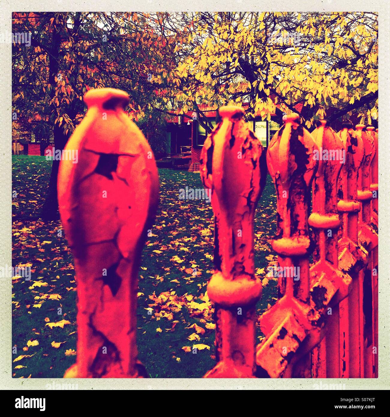 Old rusty metal fence hi-res stock photography and images - Alamy