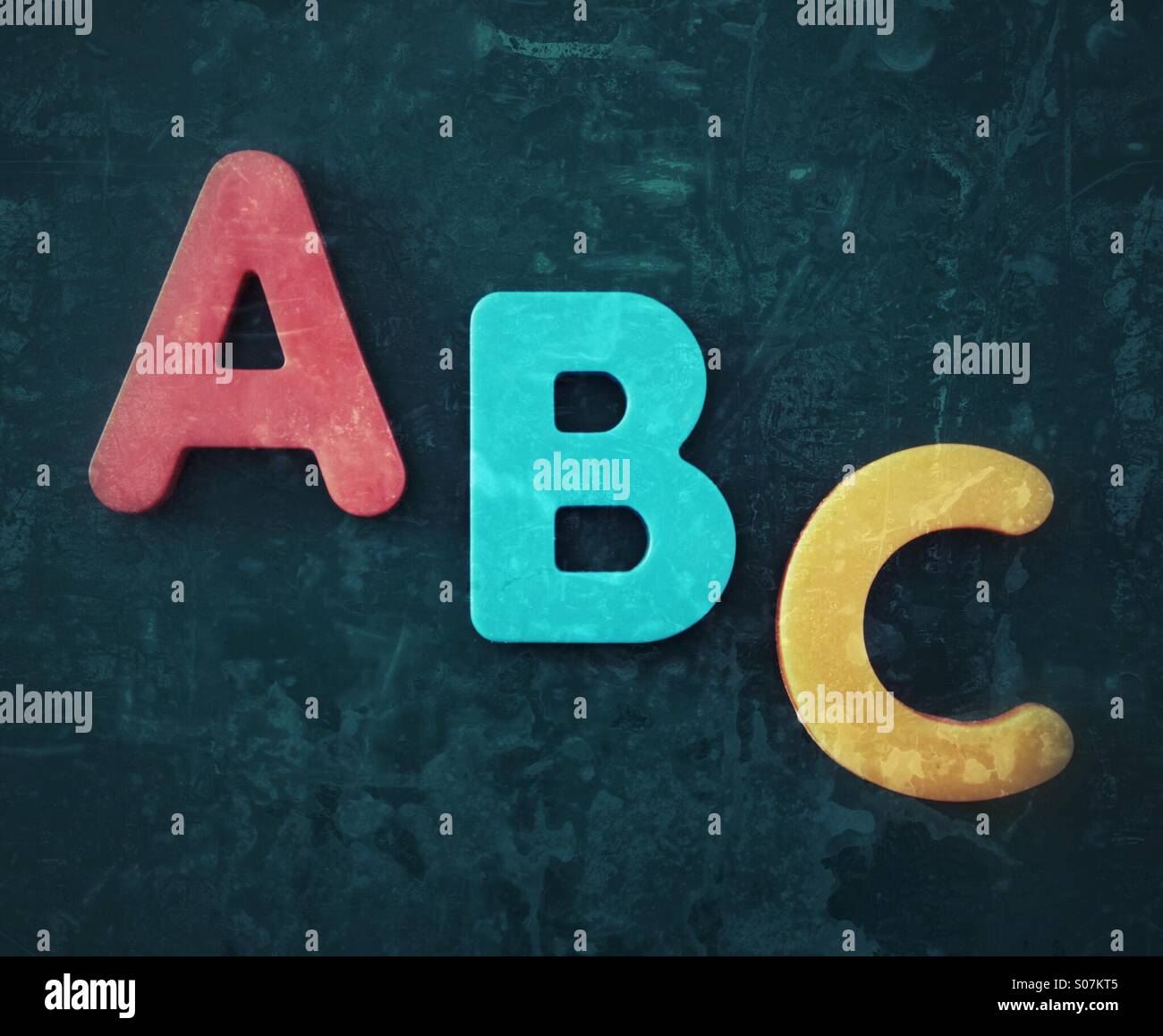 ABC on blackboard Stock Photo - Alamy