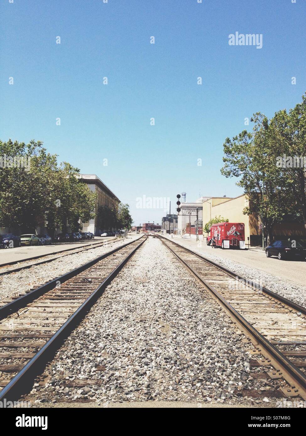 Endless train tracks hi-res stock photography and images - Alamy