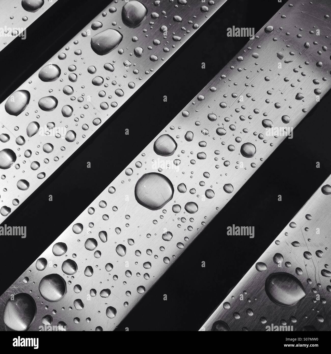 Water droplets on metal Stock Photo - Alamy