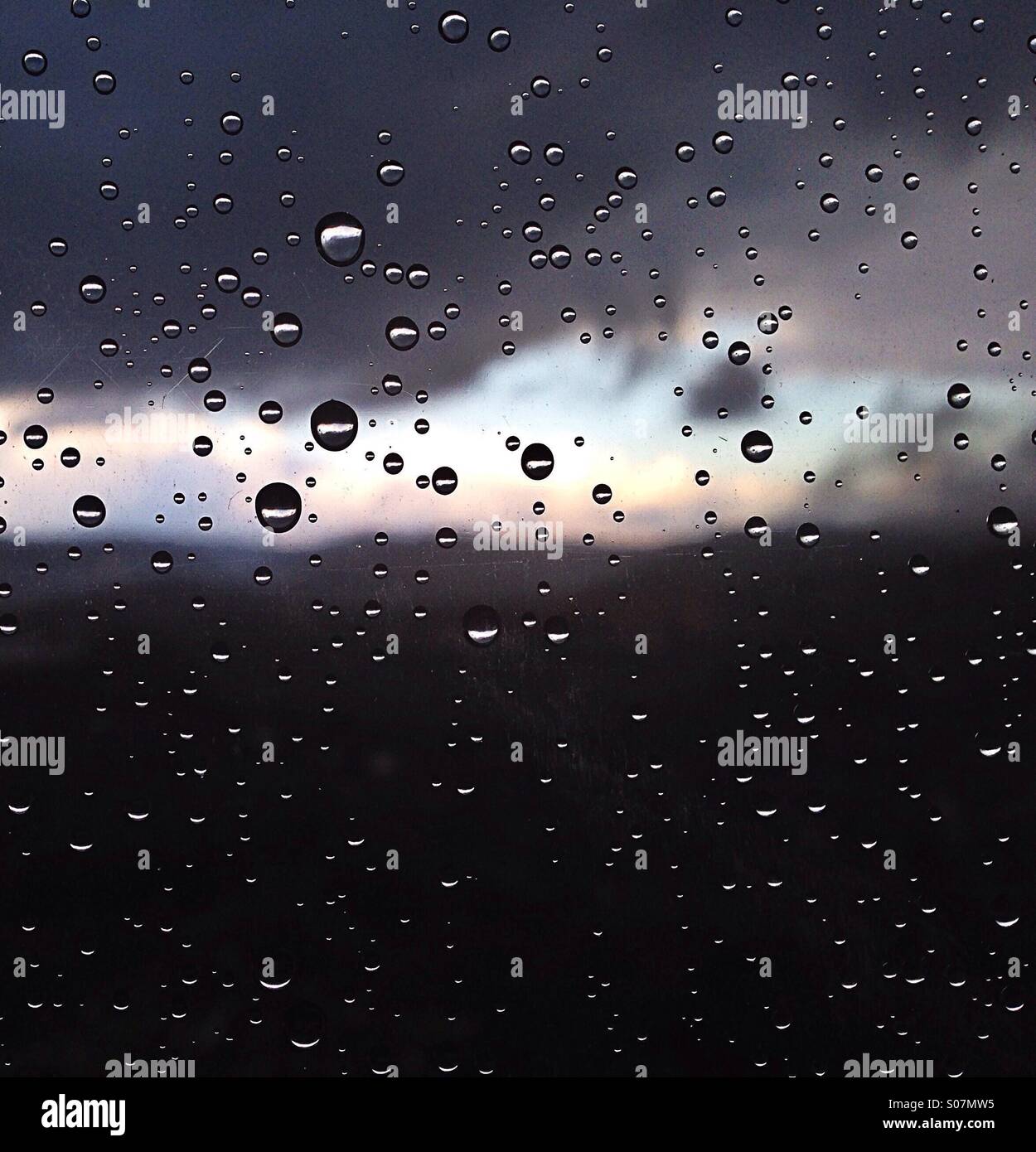 Rain drops in a window Stock Photo - Alamy