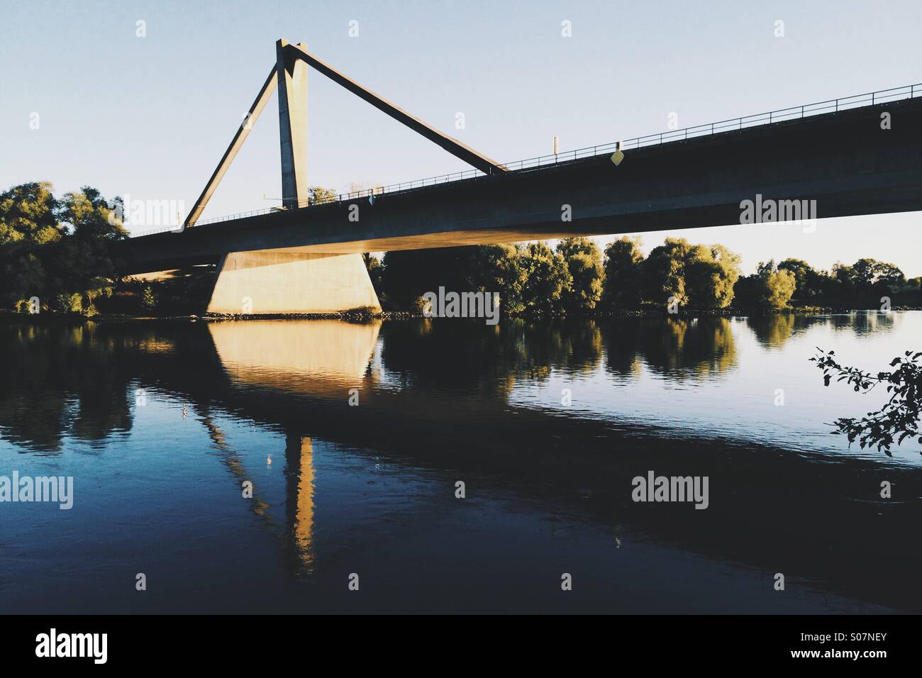 bridge and reflection Stock Photo - Alamy