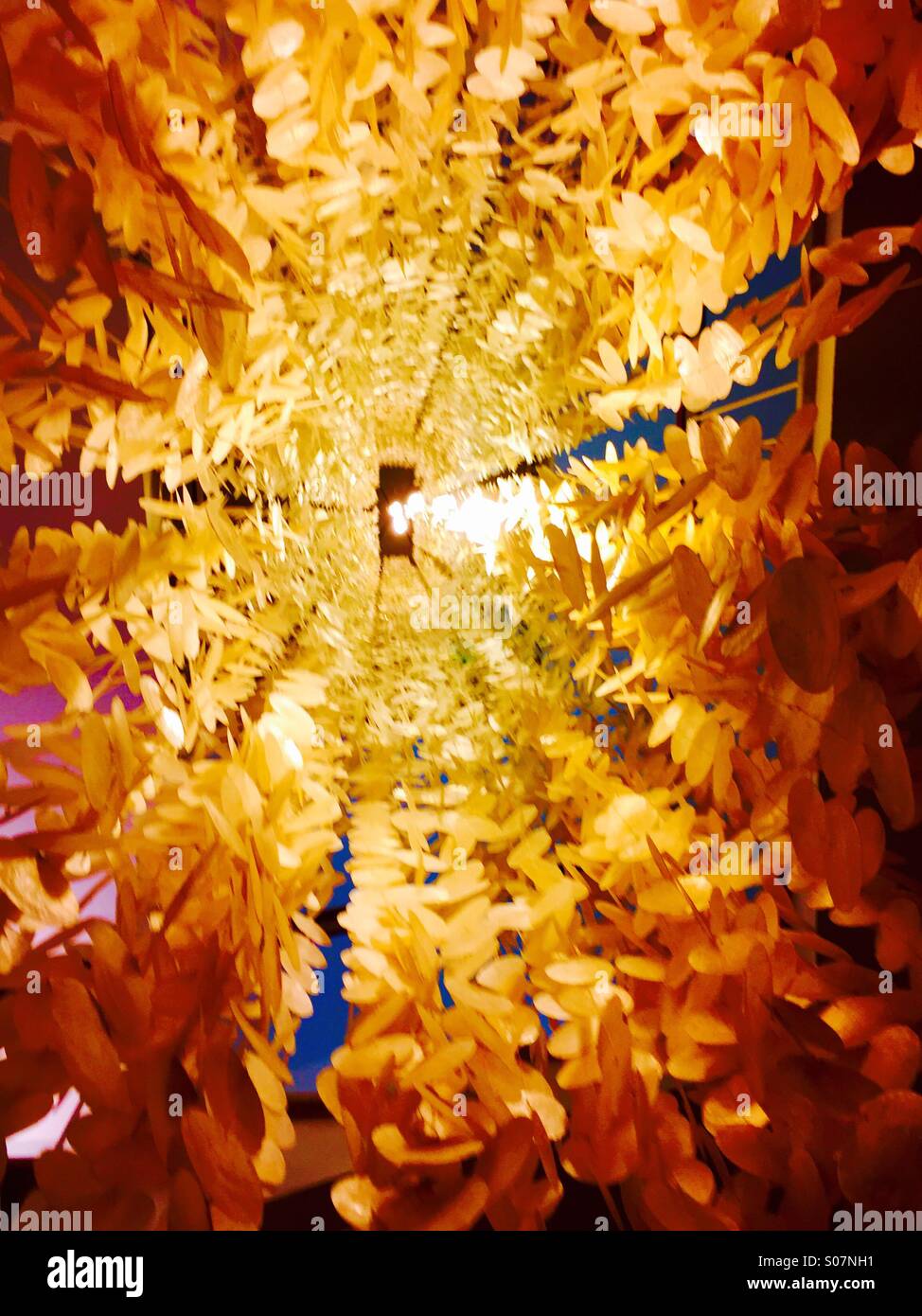 Abstract colourful forms from a huge light fitting Stock Photo - Alamy