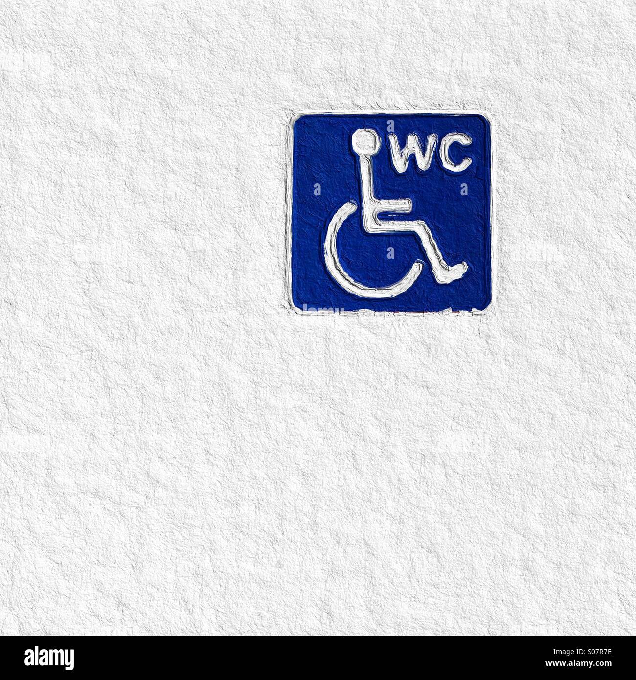 Disabled WC sign Stock Photo - Alamy