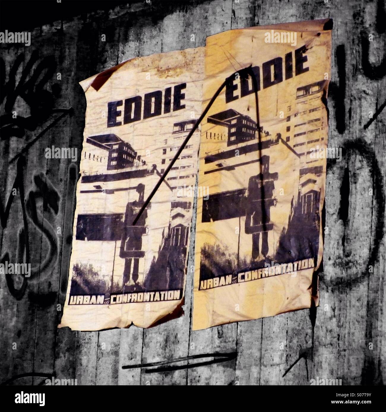 Old posters on the wall hi-res stock photography and images - Alamy