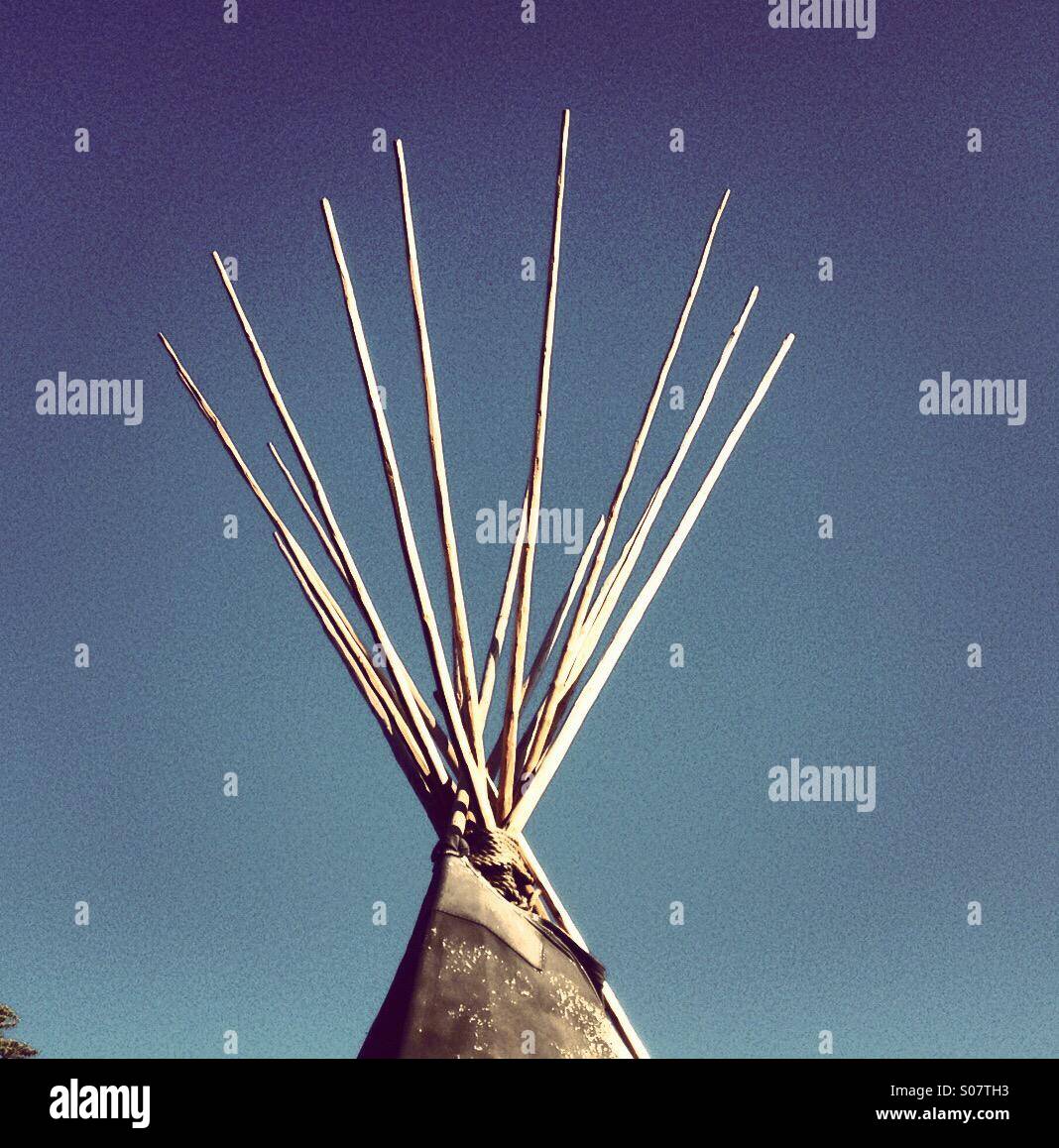 The top of a teepee Stock Photo - Alamy