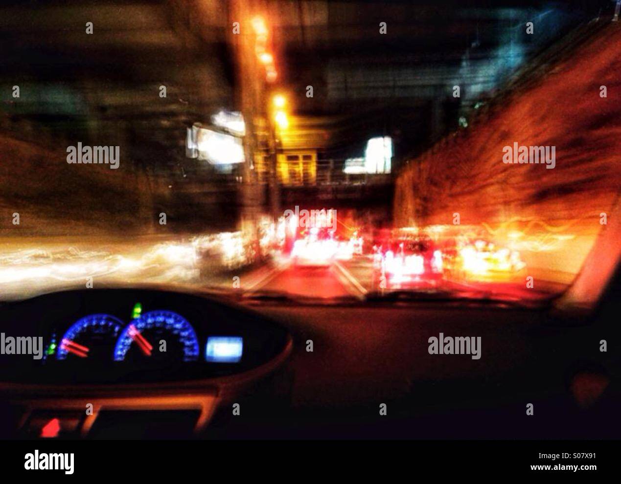 Night driving hi-res stock photography and images - Alamy