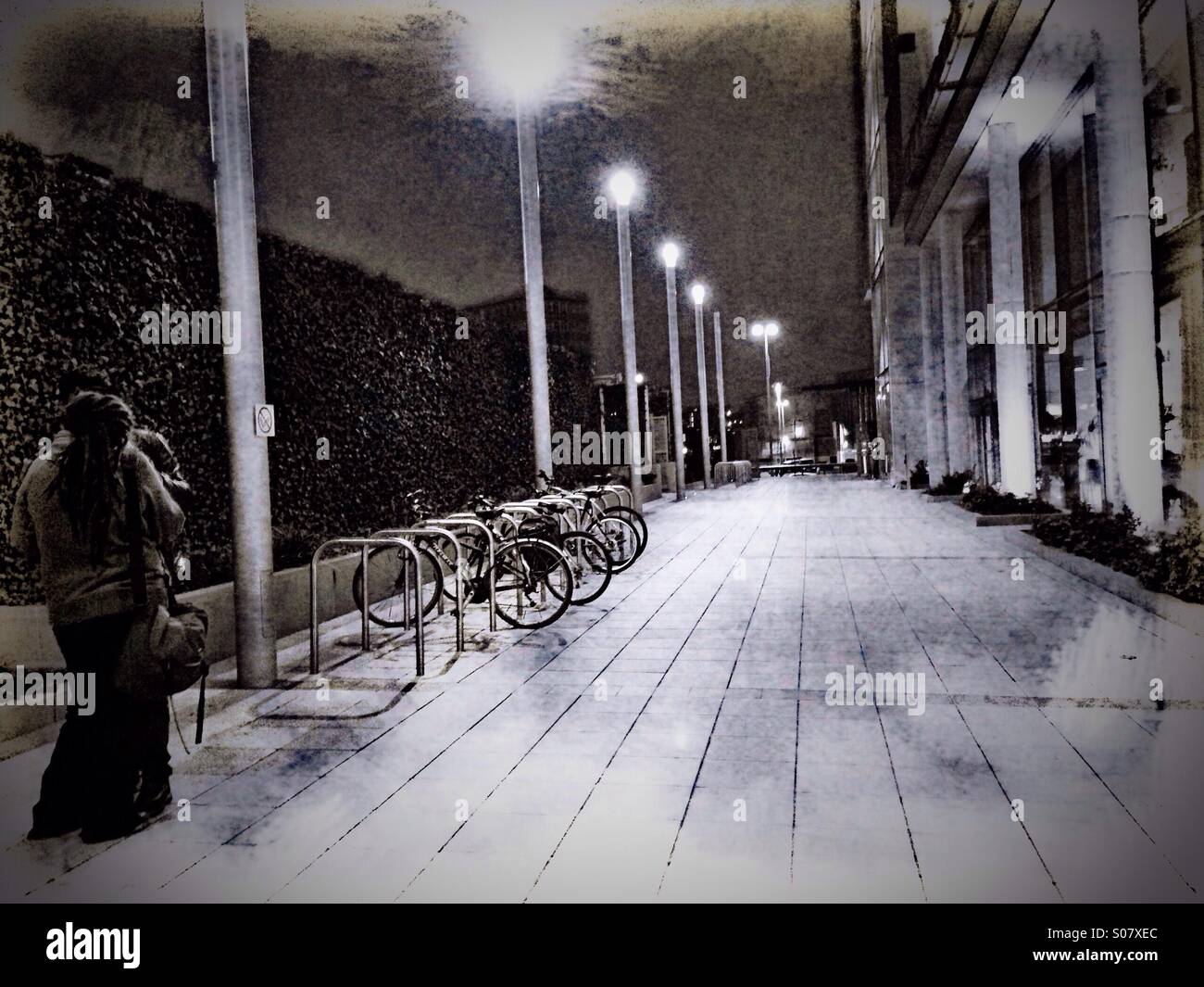 Courtyard at night, London, UK Stock Photo - Alamy